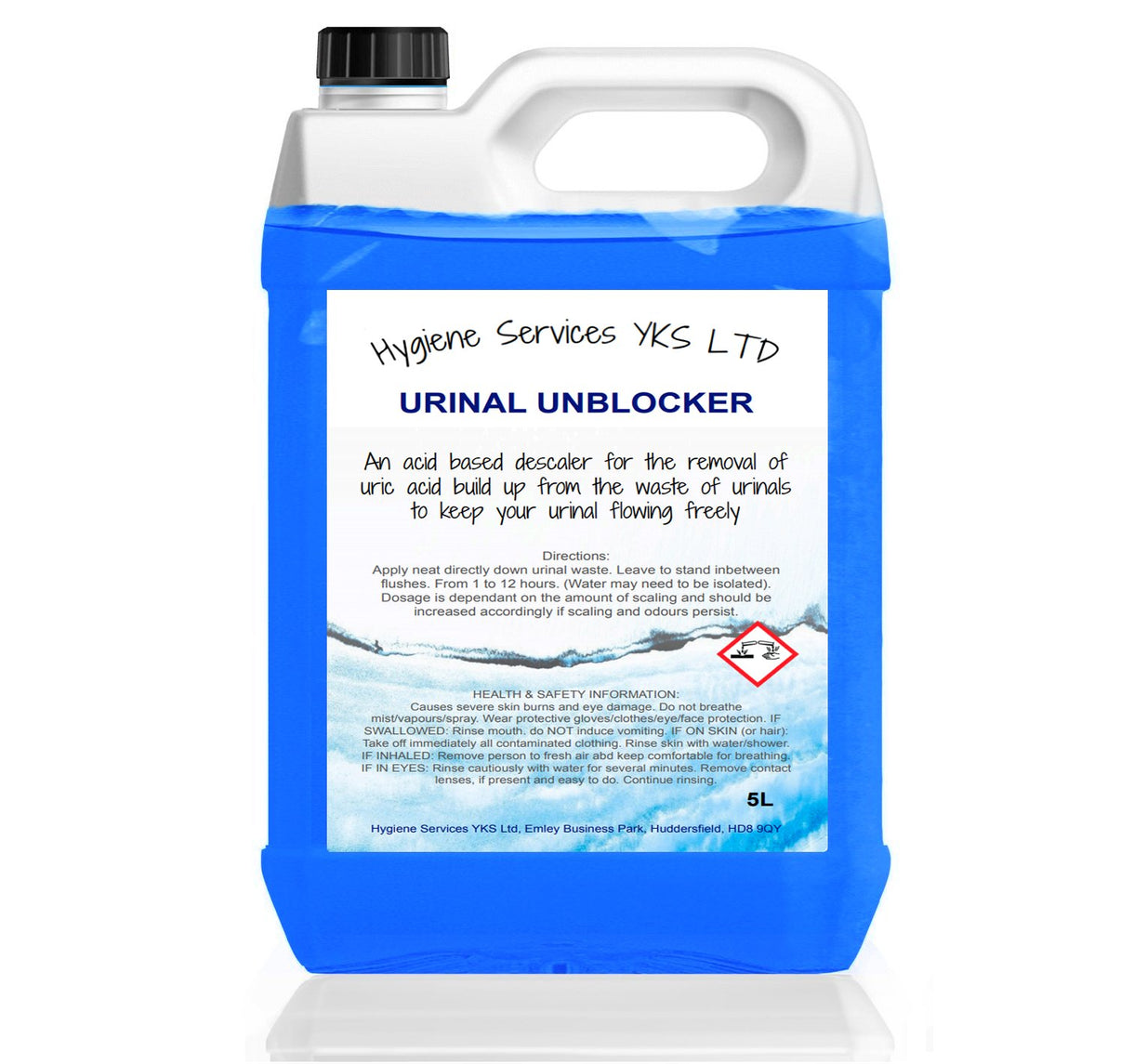 URINAL BLUE Unblocker Descaler Cleaner for URIC ACID scale build up li ...